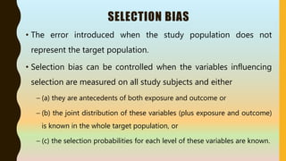 Biases in epidemiology | PPTX