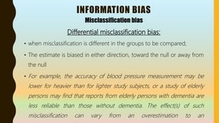 Biases in epidemiology | PPTX