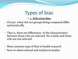 Bias and confounding | PPT