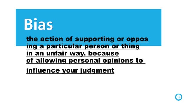 RECOGNIZING AUTHOR'S BIAS HOW TO RECOGNIZE AUTHORS BIAS | PPTX | Food ...