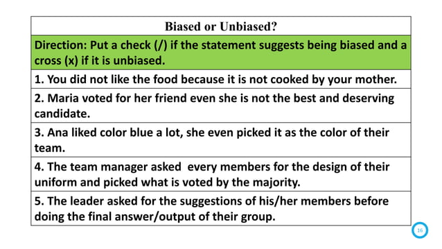 RECOGNIZING AUTHOR'S BIAS HOW TO RECOGNIZE AUTHORS BIAS | PPTX | Food ...