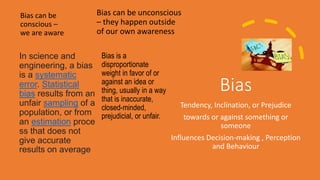 Understanding Bias: Its Impact on the Workplace and Individuals | PPT