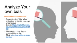 Understanding Bias: Its Impact on the Workplace and Individuals | PPT