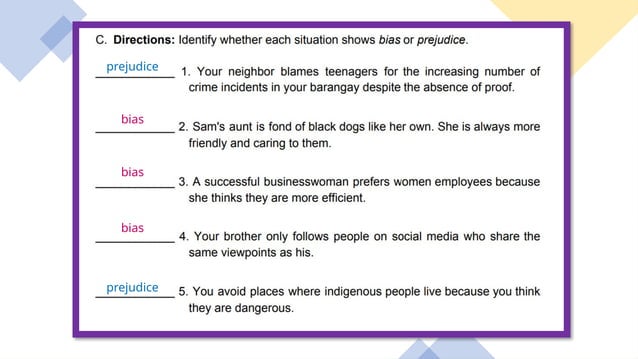 Definition-Examples-and-different types of Bias and Prejudice.pptx