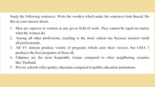 bias 8.pptx English 8 PowerPoint Presentation | PPTX