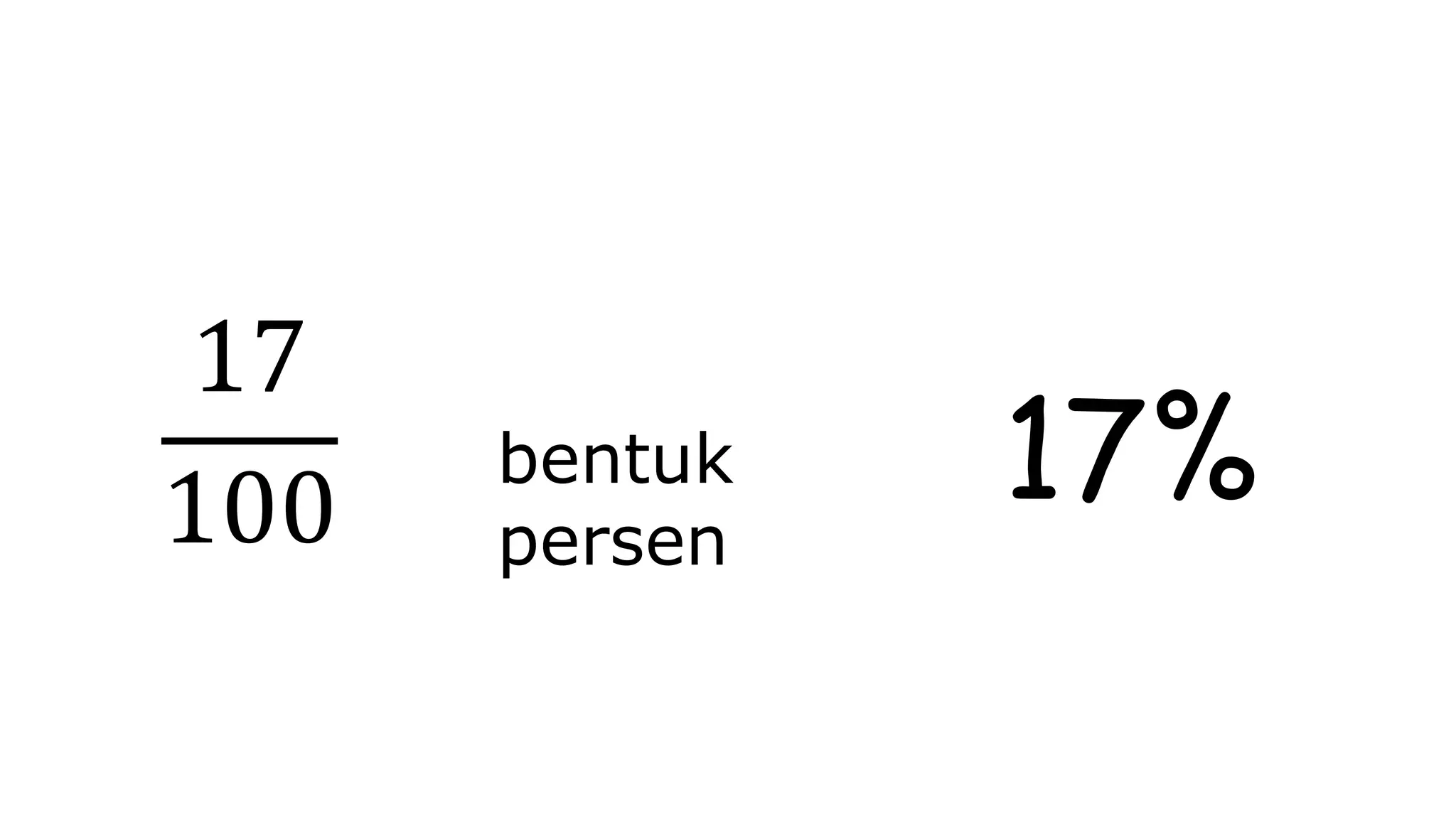 Mengubah pecahan biasa ke pecahan persen | PPTX