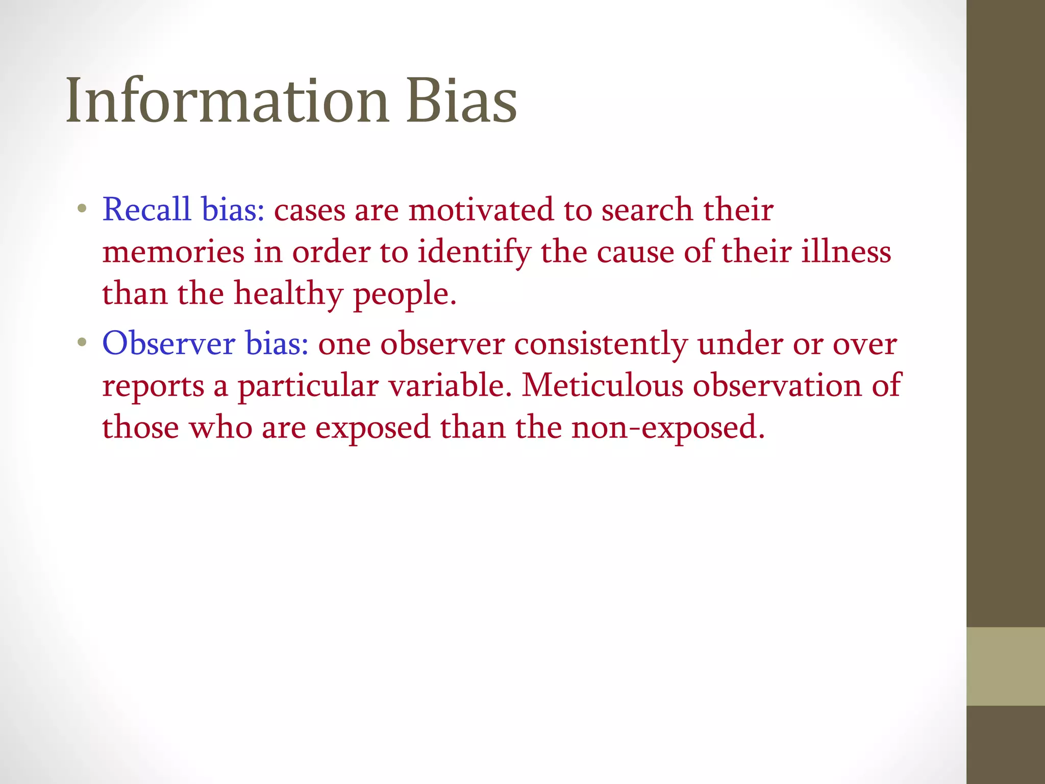 Bias and confounding | PPT