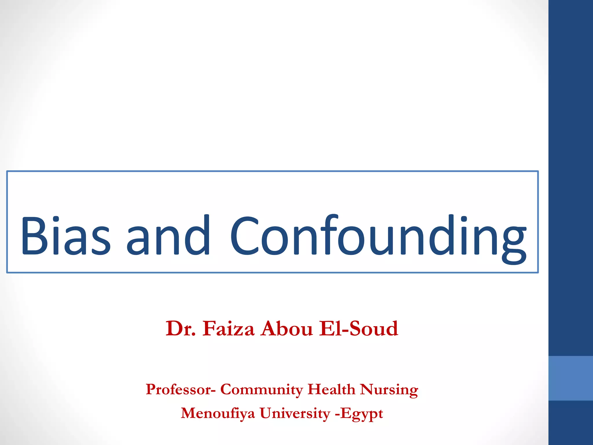 Bias and confounding | PDF