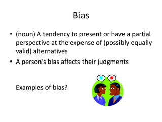 Bias and credibility | PDF