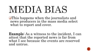 Bias Is a tendency to look at things in a certain way, in preference to ...