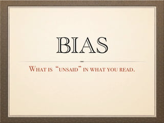 Bias in business reading | KEY