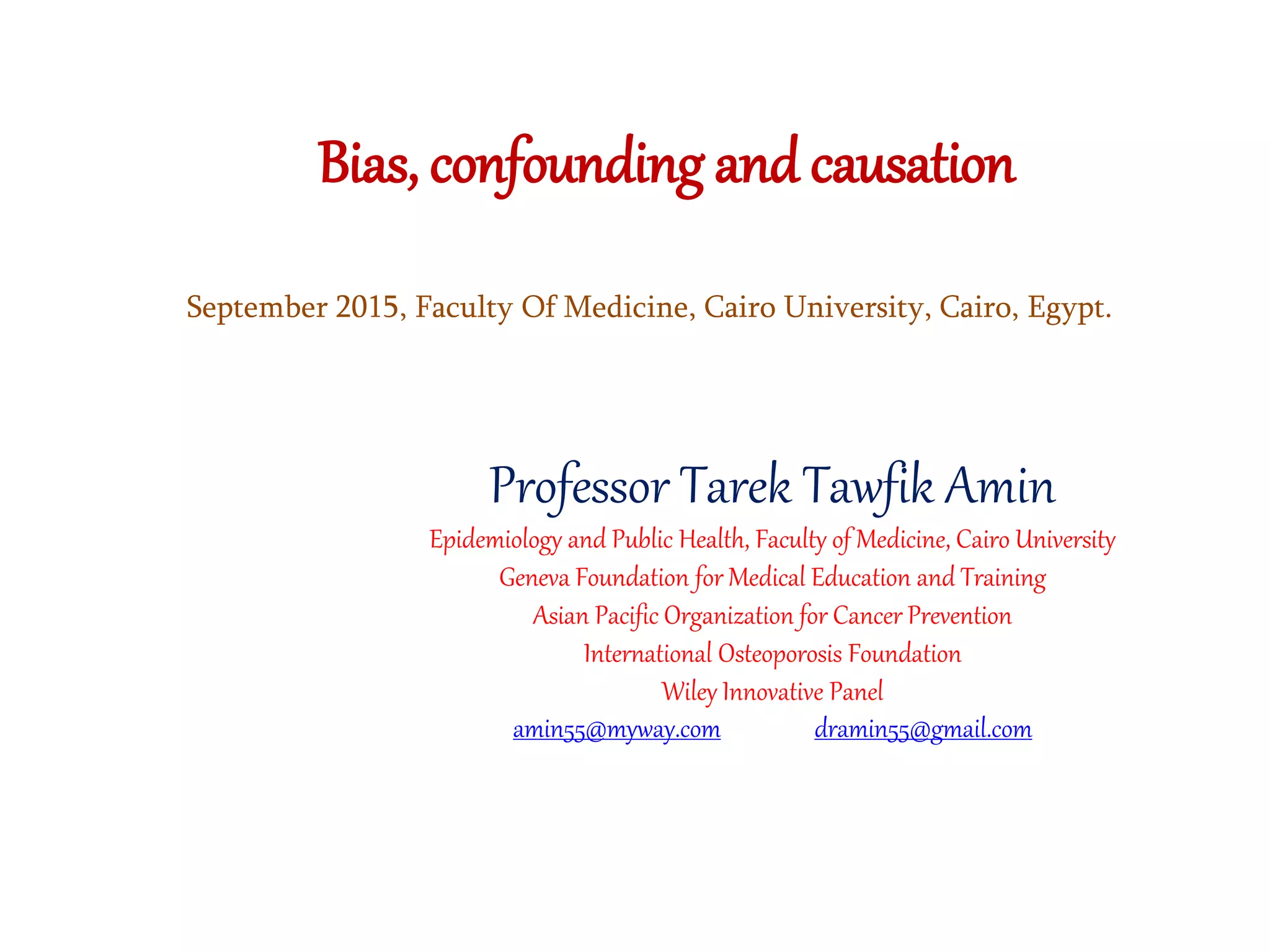 Bias and confounding | PPTX