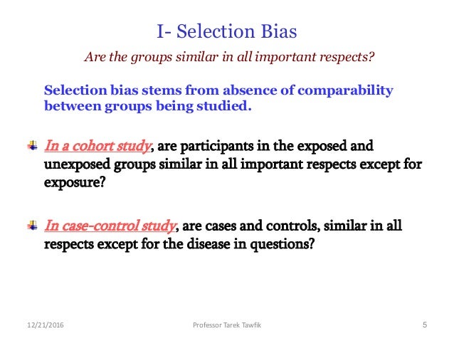 Bias and confounding