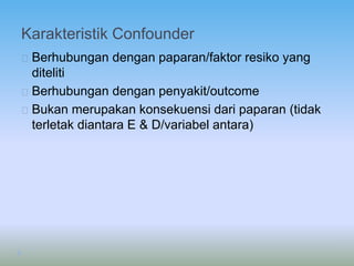 Bias dan confounding uji klinik | PPTX