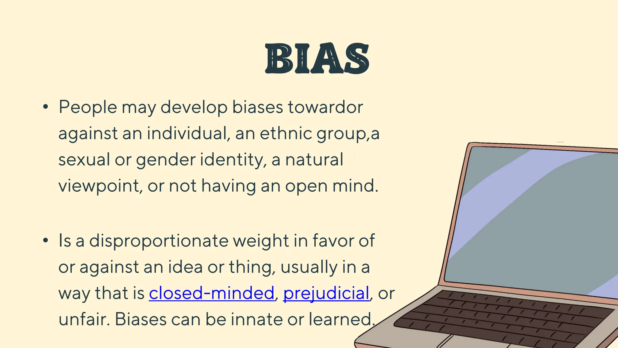Biases and Prejudice Powerpoint presentation | PPTX