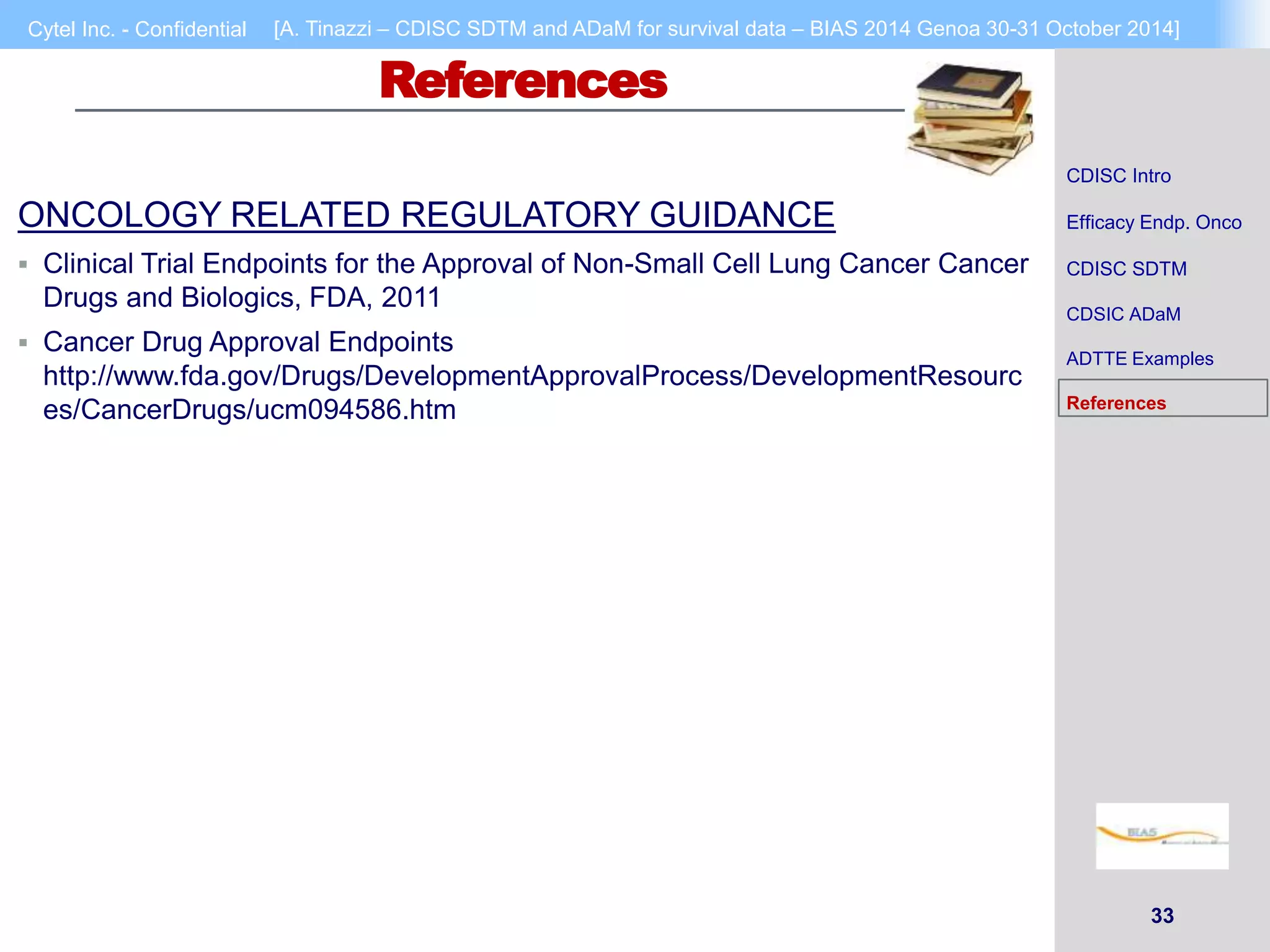 CDISC SDTM and ADaM for survival data | PPTX