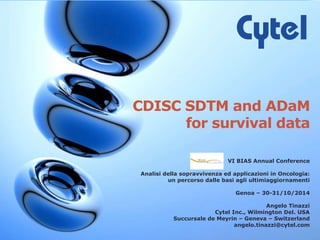 CDISC SDTM and ADaM for survival data | PPTX