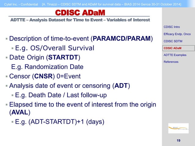 CDISC SDTM and ADaM for survival data | PPTX