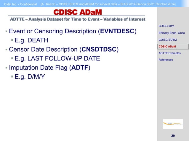 CDISC SDTM and ADaM for survival data | PPTX