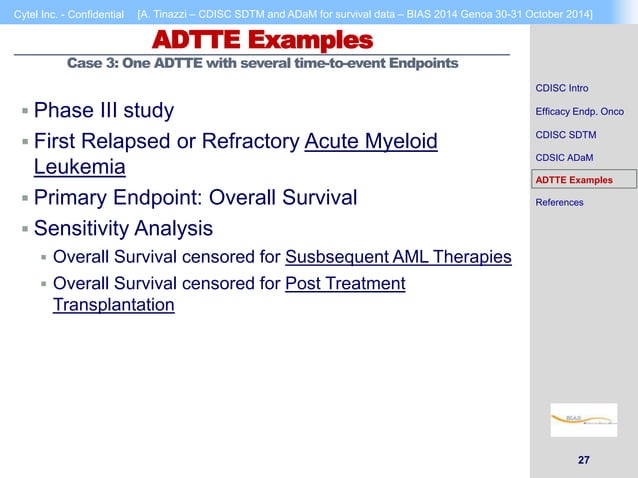 CDISC SDTM and ADaM for survival data | PPTX