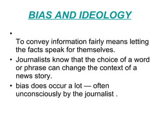 Bias In The Media | PPT