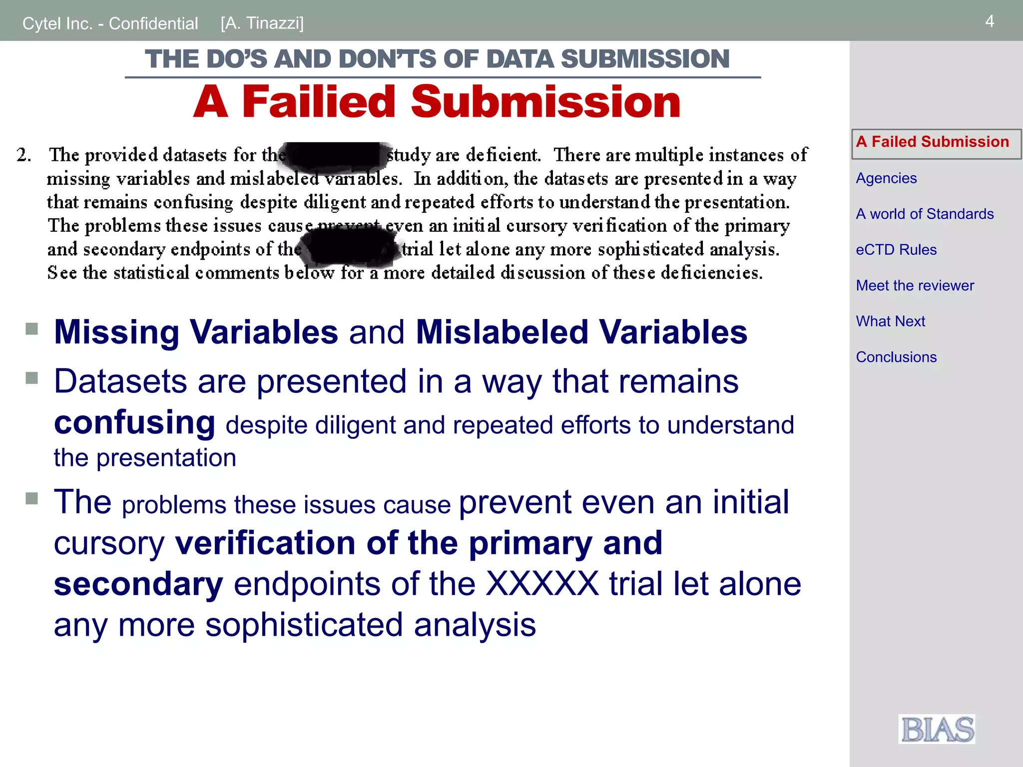 THE DO’S AND DON’TS OF DATA SUBMISSION | PDF
