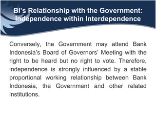 Bank Indonesia's Position as a State Institution | PDF