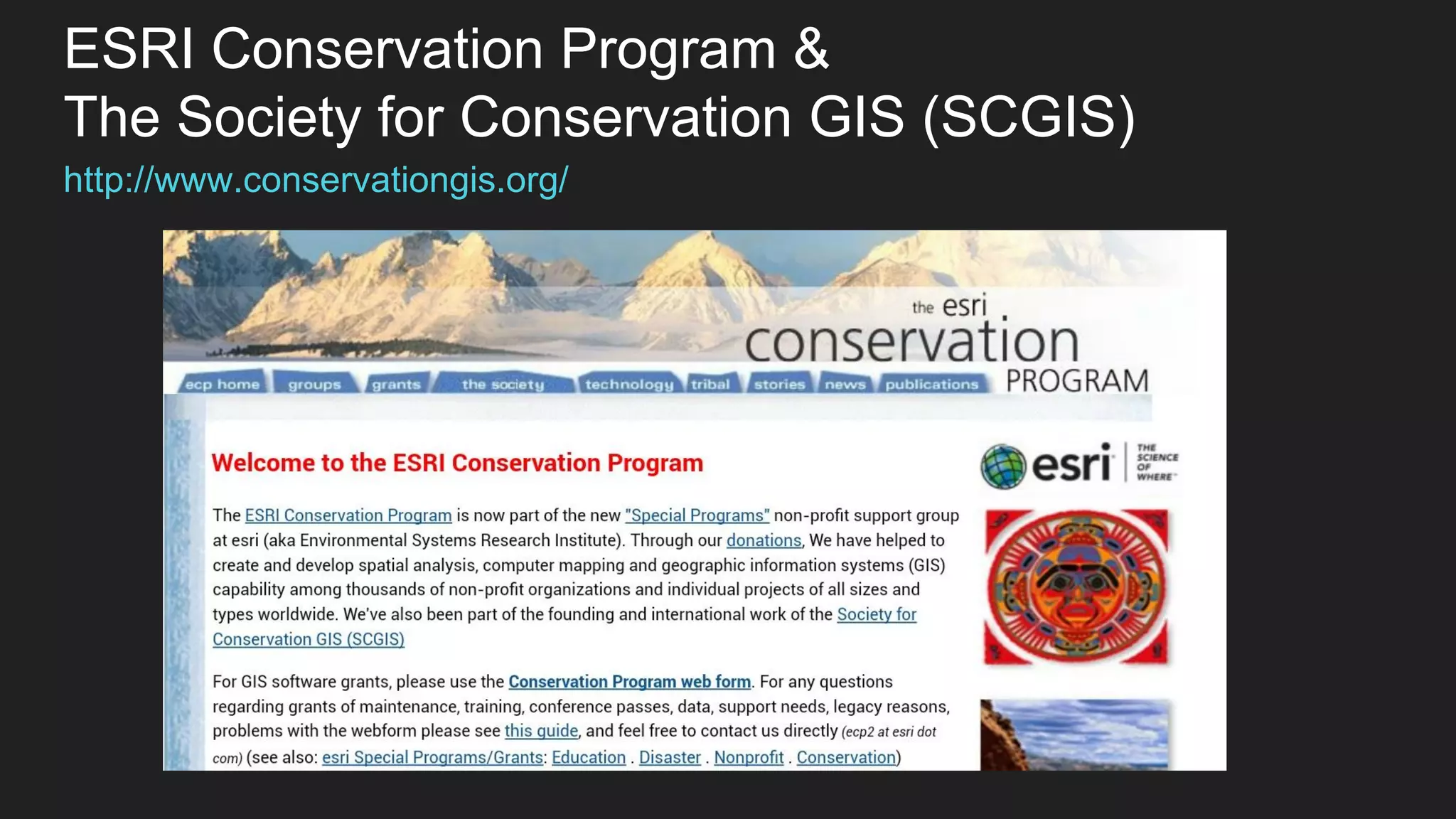 Anton Biatov - Report about ArcGIS using by ESRI conservation program ...