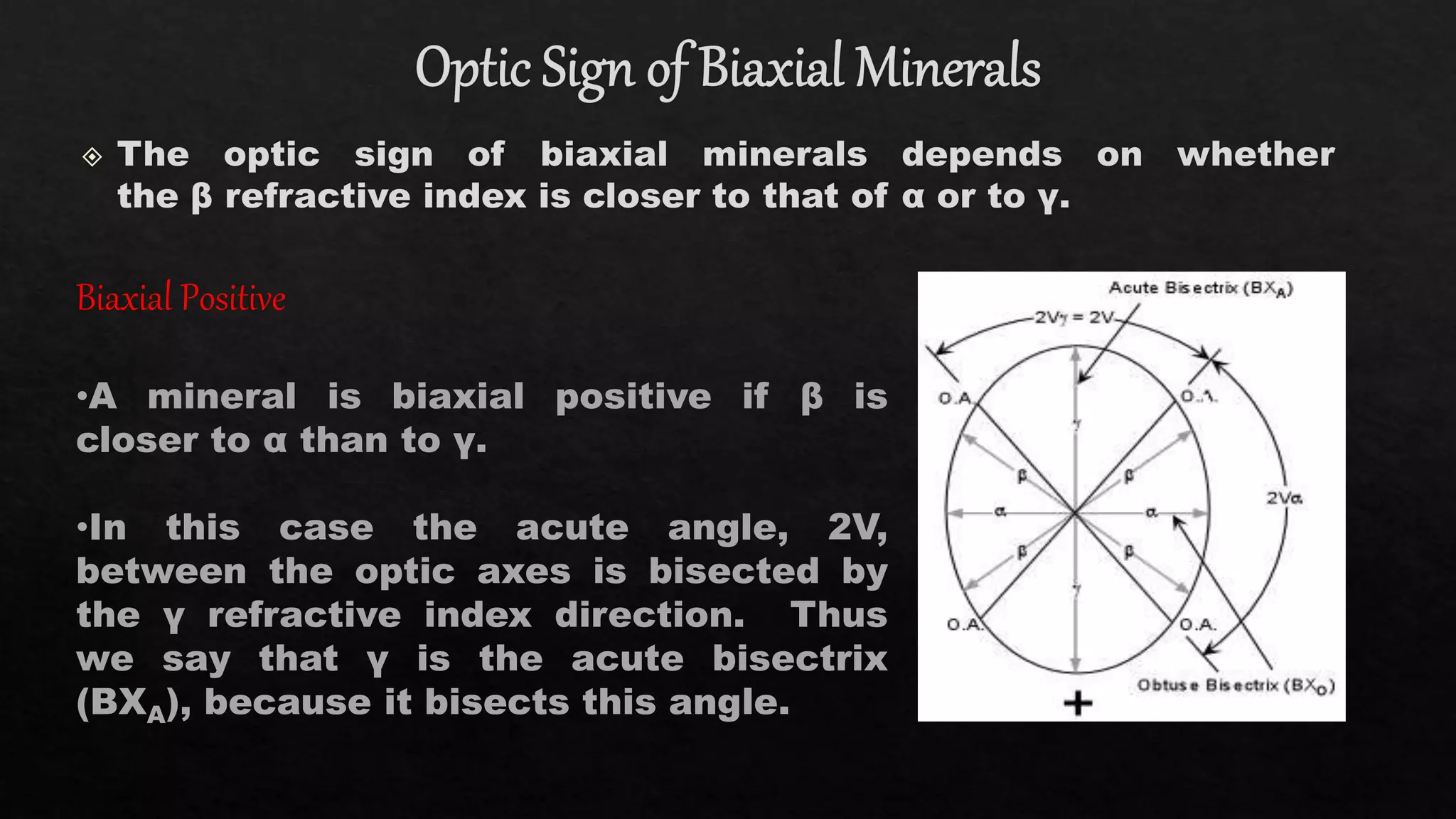 Biaxial Crystals and Determination of Optic Sign | PPTX