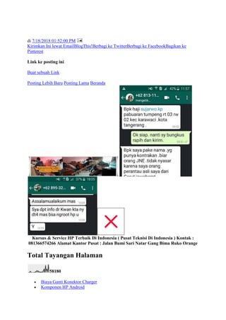 Biaya ganti touchscreen | PDF