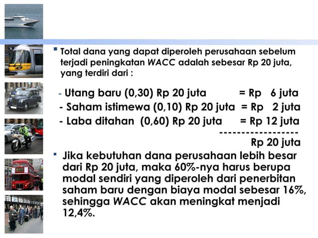 biaya modal (cost of capital) bagi perusahaan | PPT