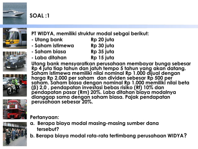 biaya modal (cost of capital) bagi perusahaan | PPT
