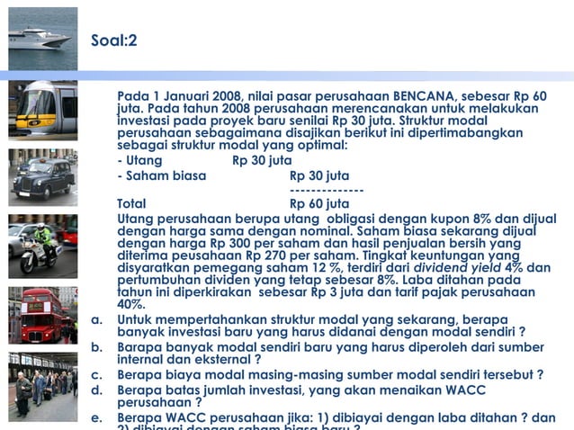 biaya modal (cost of capital) bagi perusahaan | PPT