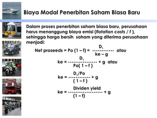 biaya modal (cost of capital) bagi perusahaan | PPT