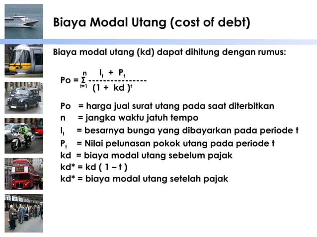 biaya modal (cost of capital) bagi perusahaan | PPT
