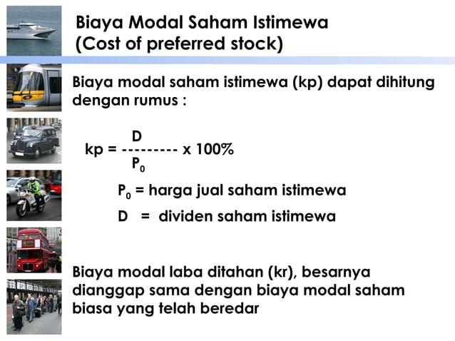 biaya modal (cost of capital) bagi perusahaan | PPT