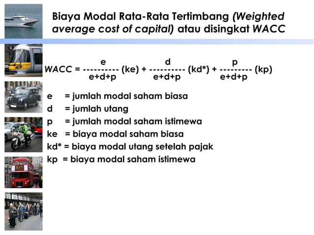 biaya modal (cost of capital) bagi perusahaan | PPT