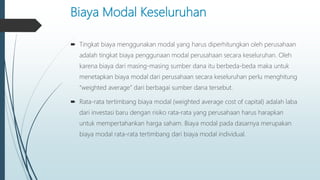 Biaya modal dan Struktur Modal MNC (Multi National Corporate) | PPTX