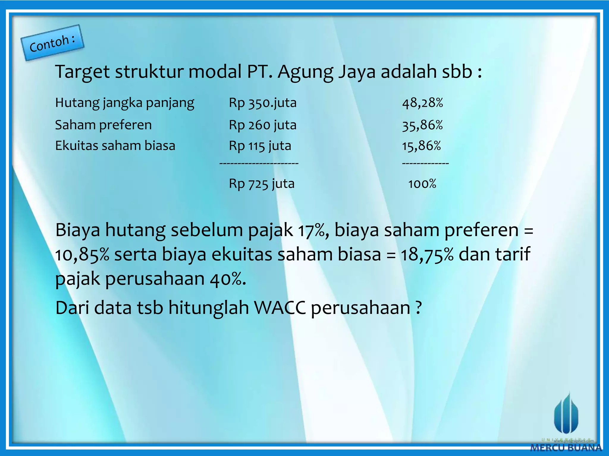 Biaya modal ppt ok | PPSX