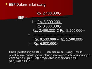 Biaya Cara mencari Break Event Point POWER POINT NEW.ppt