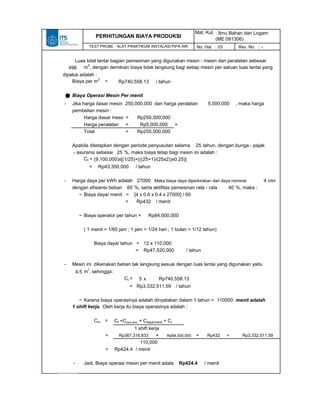 Biaya produksi | PDF