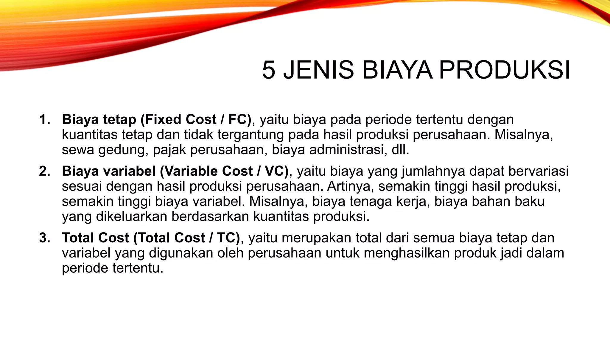 Biaya Produksi | PPTX