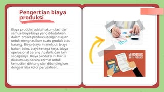 BIAYA_PRODUKSI materi proyek kreatif dan kewirausahaan | PPTX