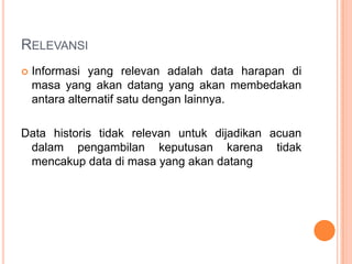 Biaya relevan dan keputusan khusus | PPT