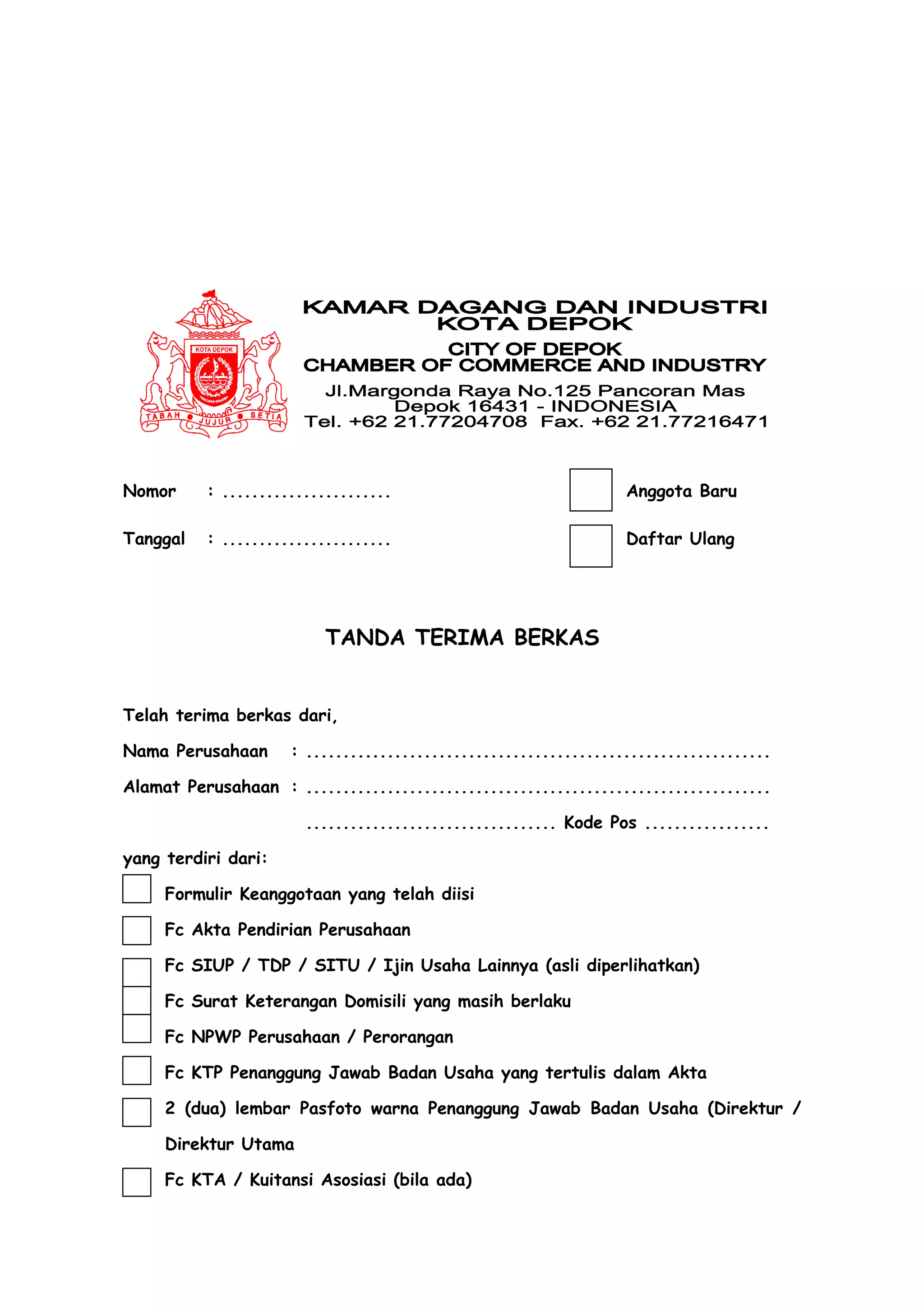 Biaya Untuk Jadi Anggota Kadin | DOC