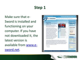 TVM for e-Sword | PPTX