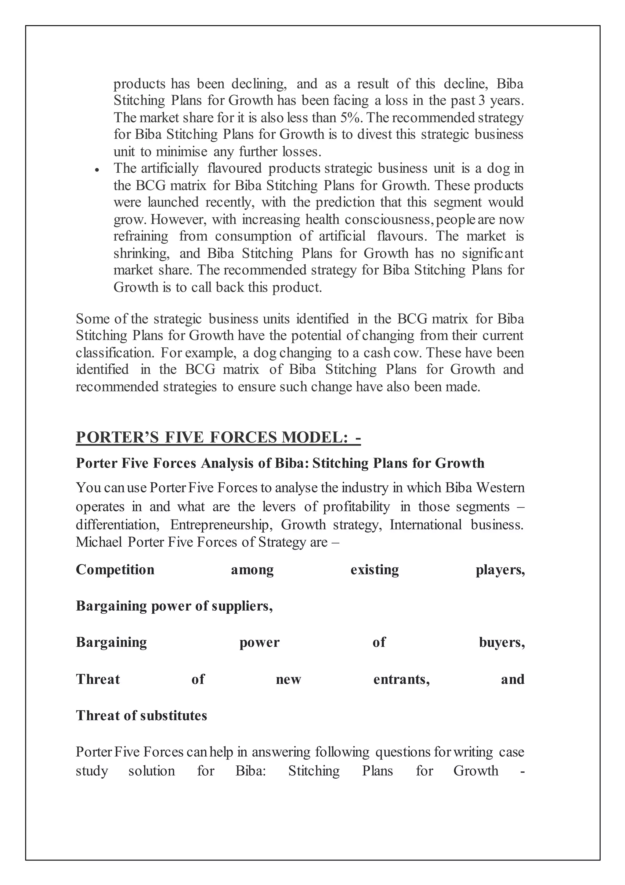 Biba final case study for competition | DOCX