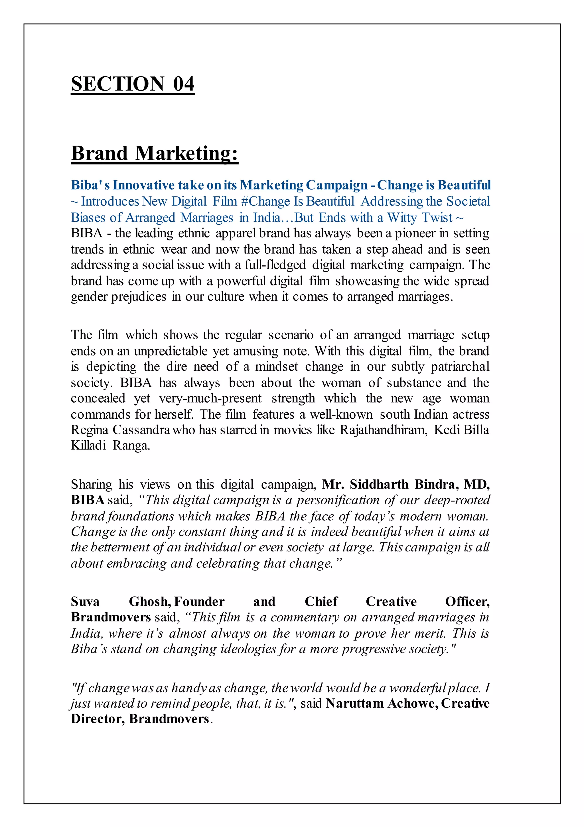 Biba final case study for competition | DOCX