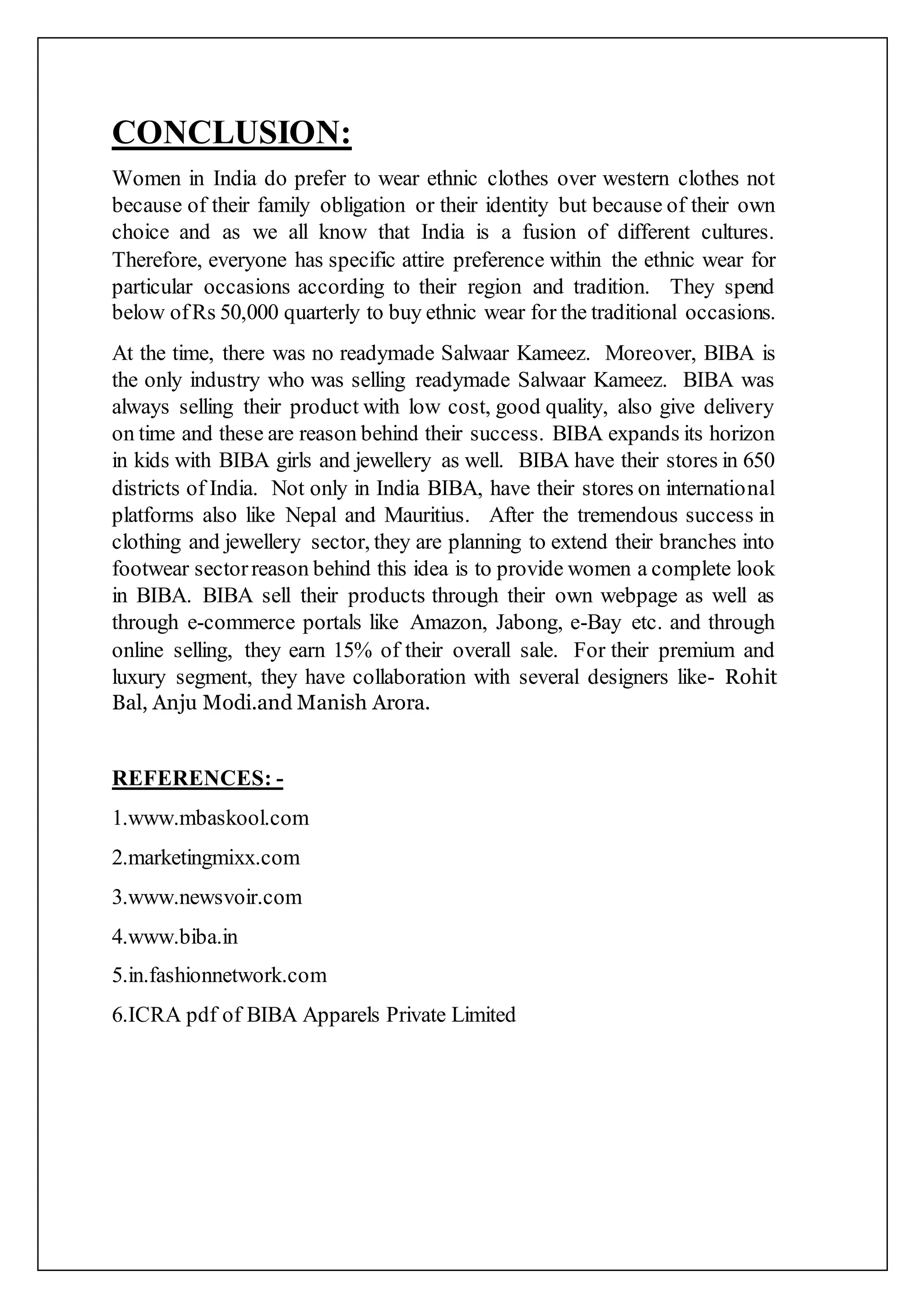 Biba final case study for competition | DOCX