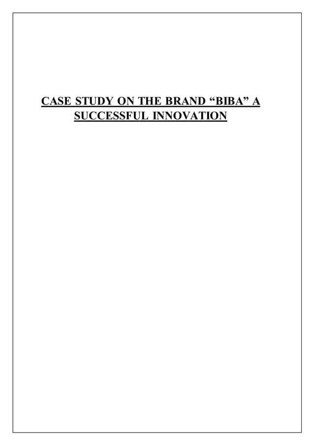 Biba final case study for competition | DOCX